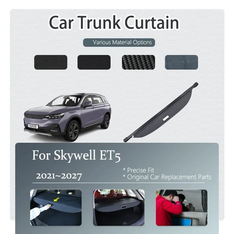 Car Trunk Curtain For Skywell ET5 BE11 Skyworth EV6 Elaris Beo Imperium ...