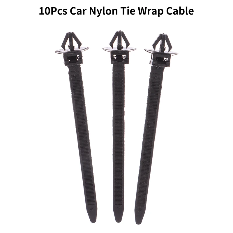 10Pcs-Car-Nylon-Tie-Wrap-Cable-Fixed-Fasteners-Clips-Black-Car-Cable ...