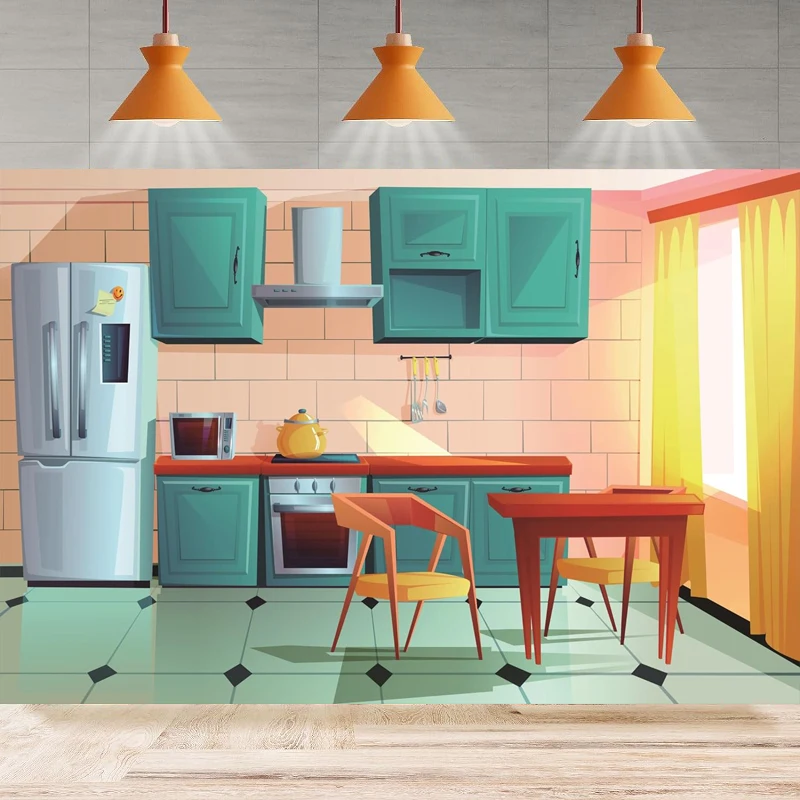 Kitchen-Photography-Backdrop-Baking-Cooking-Furniture-Closet-Interior ...