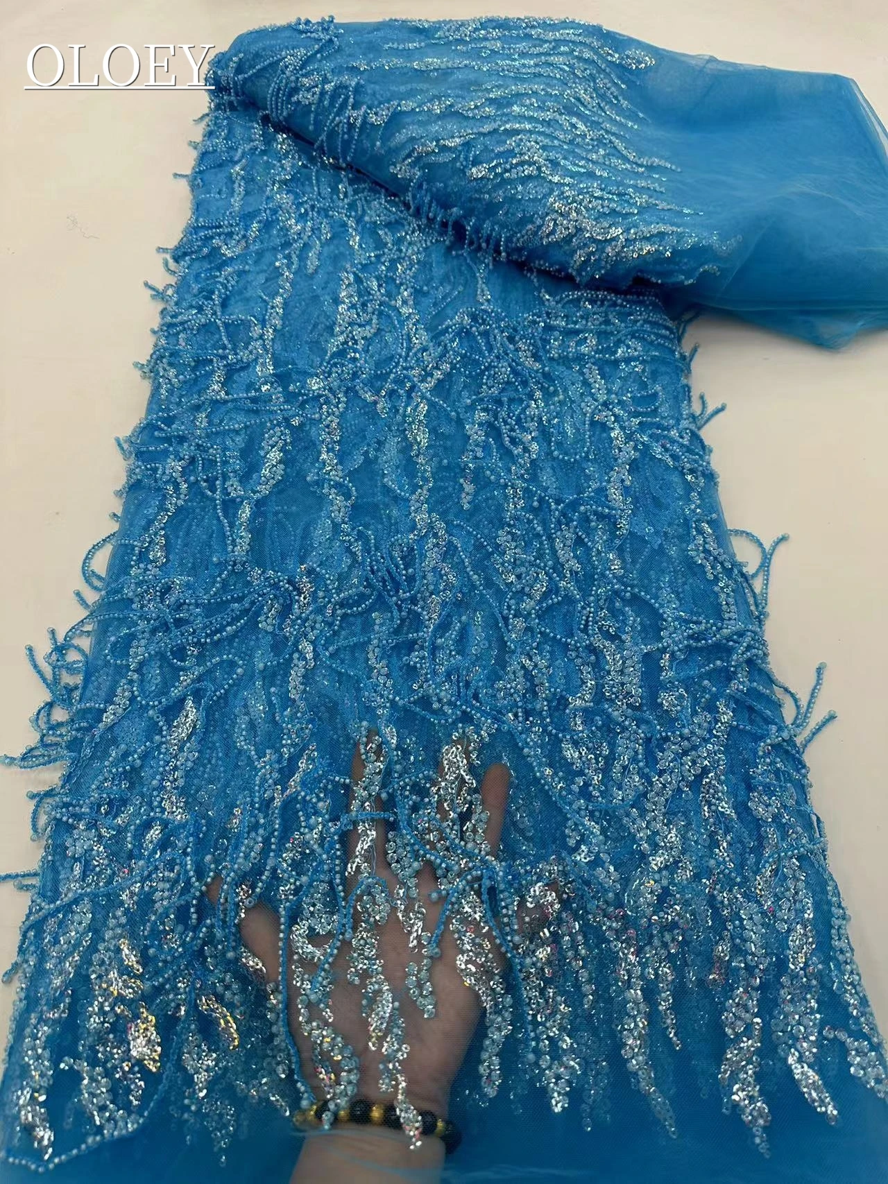 High-End-Luxury-Embroidery-Fringe-Groom-catwalk-Lace-Fabric-African ...