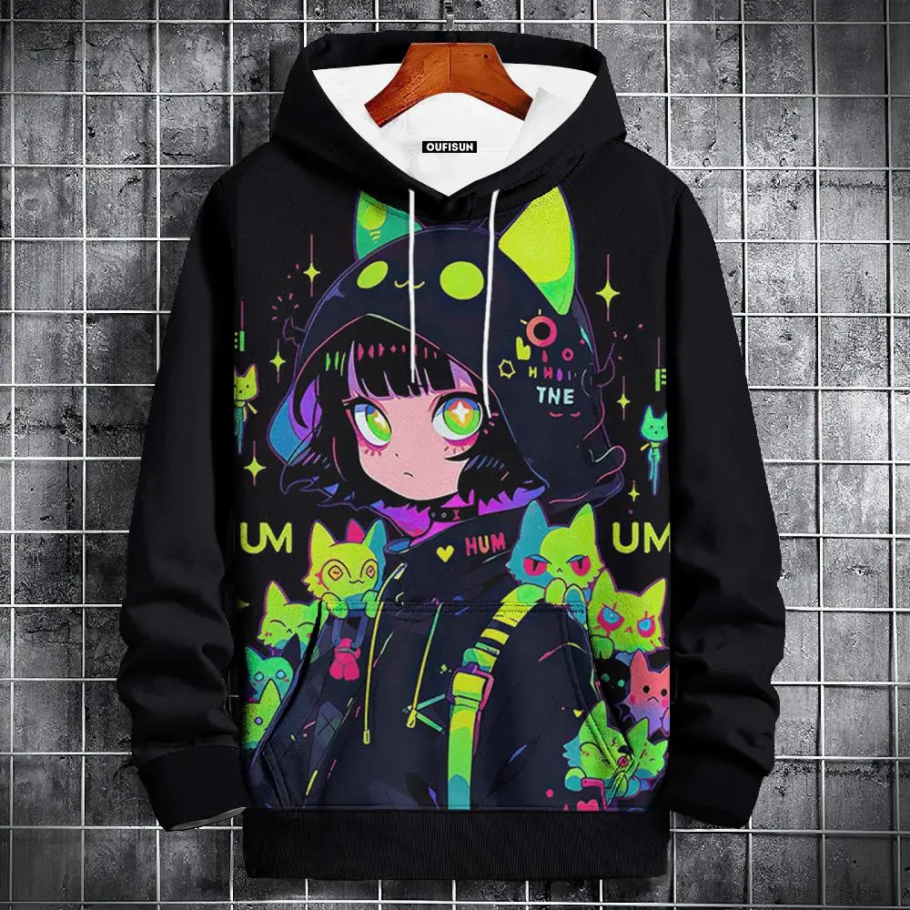Fashion Men's Hoodie Anime 3d Print Long Sleeve Sweatshirts For Mens ...