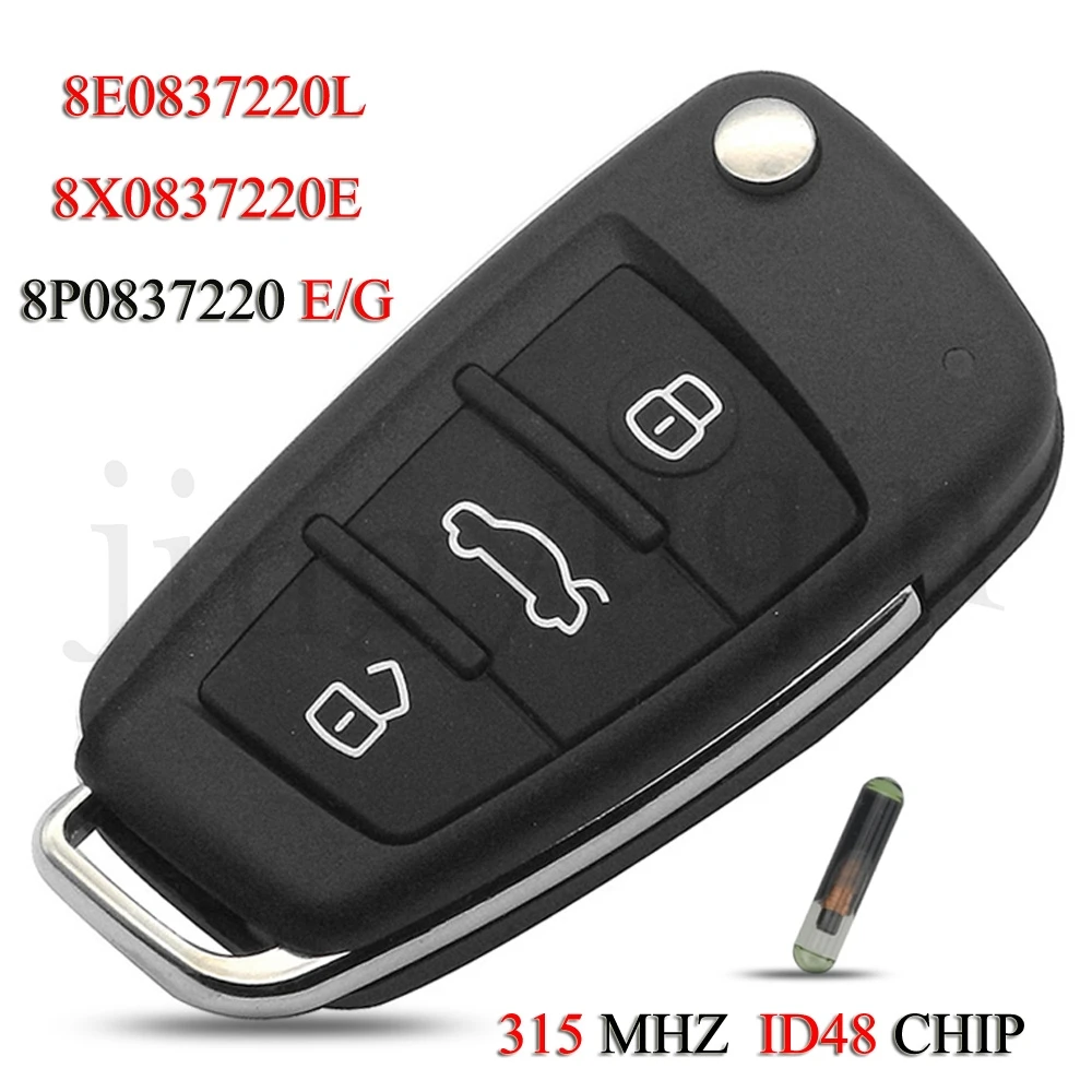 jingyuqin 8X0837220E 8P0837220E/220G 8E0837220L Remote Smart Car Key ...