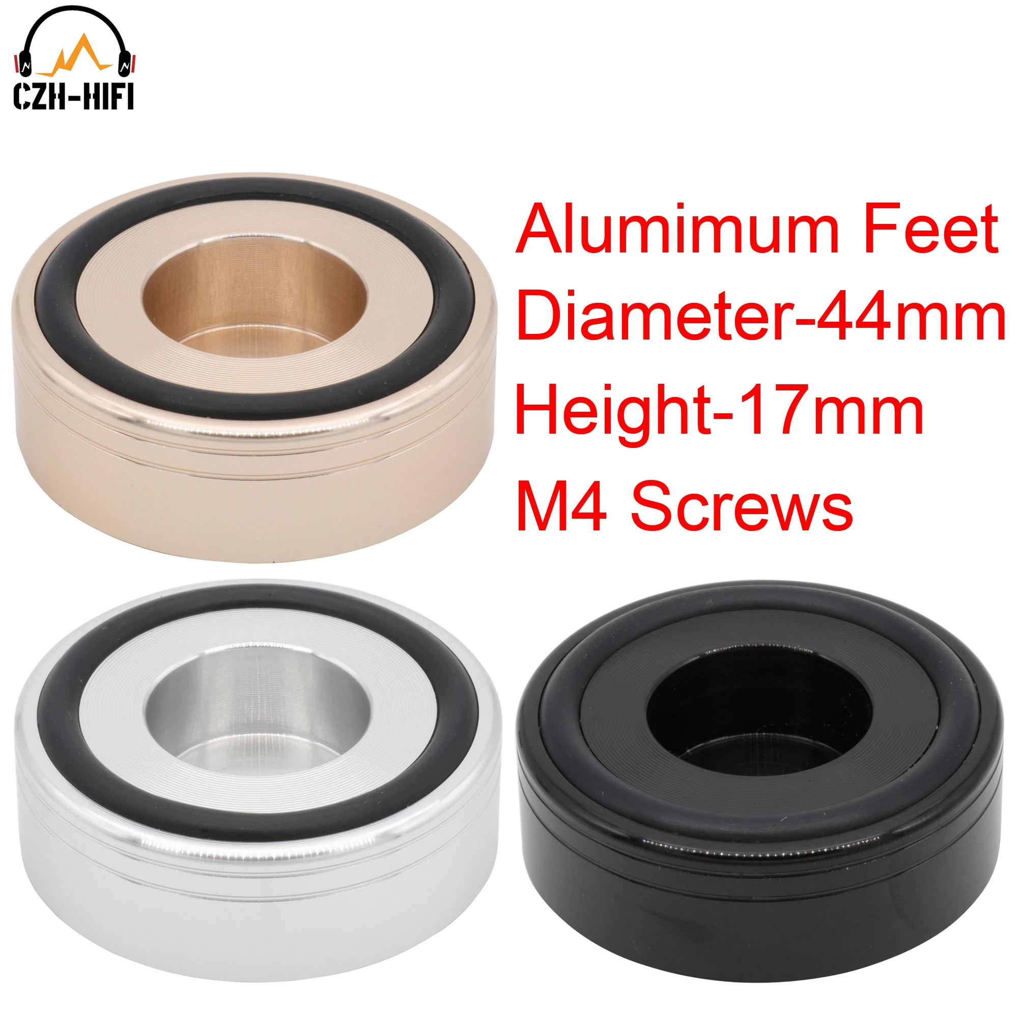 44x17mm-Audio-Isolation-Feet-CNC-Machined-Solid-Aluminum-Stand-Base-Mat ...