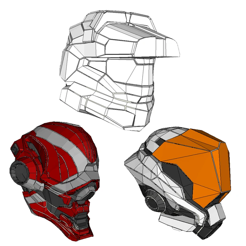 Halo 4 Warrior Helmet Pepakura