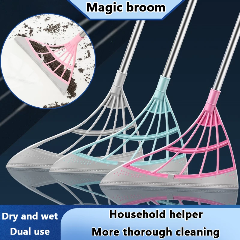 No-Need-To-Bend-Down-Silicone-Broom-Wiper-Squeegee-Window-Washing ...