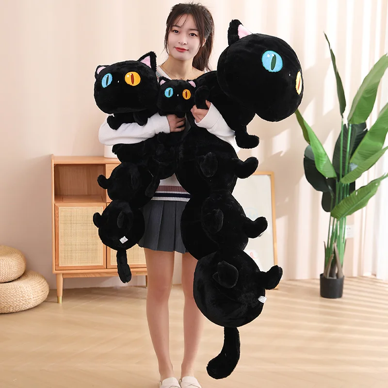 50-130cm-Cute-Different-Pupil-Cat-Plush-Doll-Fluffy-Caterpillar-Cat ...
