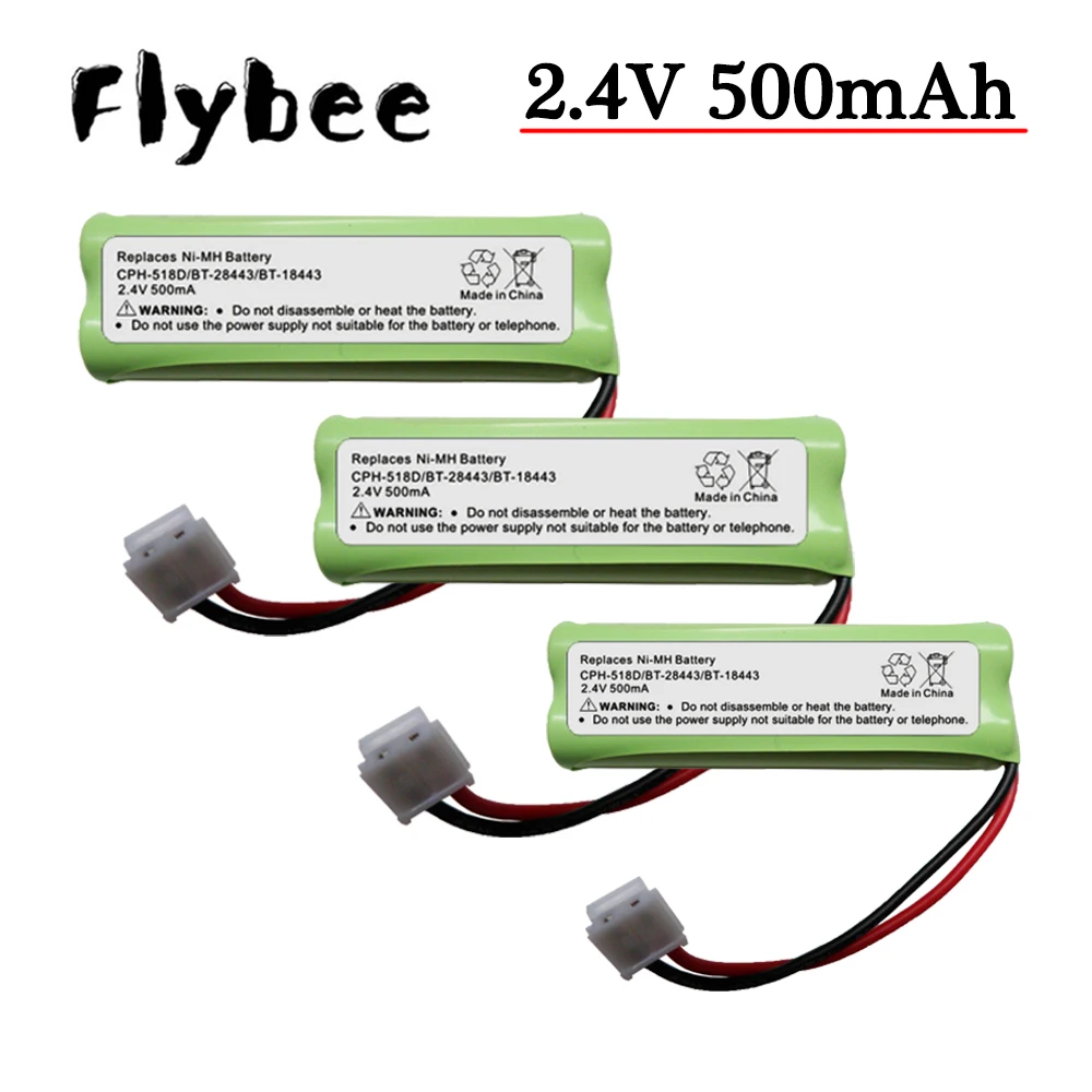 2.4V 500mAh Home Cordless Phone Battery For Vtech BT18443 BT28443 89 ...