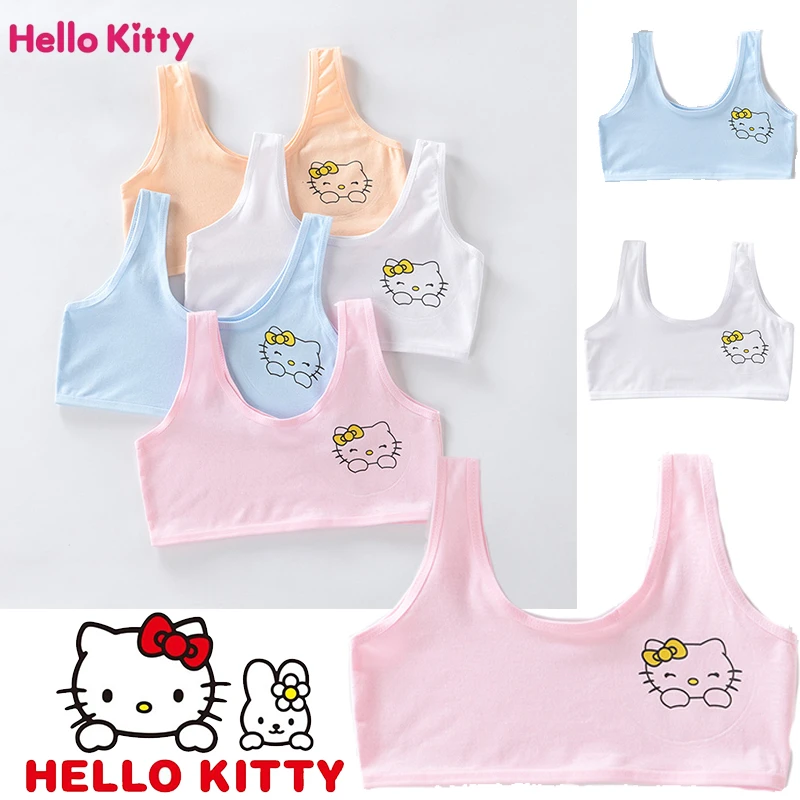 Hello Kitty Children Bras Girls Brassiere Underwear Cotton Kids Bra ...