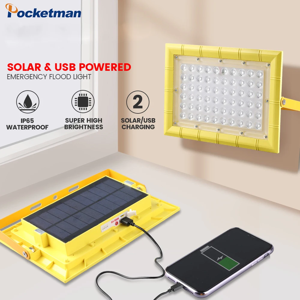 80W-60LED-Solar-USB-Rechargeable-Work-Light-Handheld-4-Switch-Modes ...
