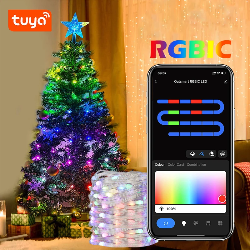 TUYA-USB-LED-String-Christmas-Lights-WS2812B-RGBIC-Light-WIFI-Full ...