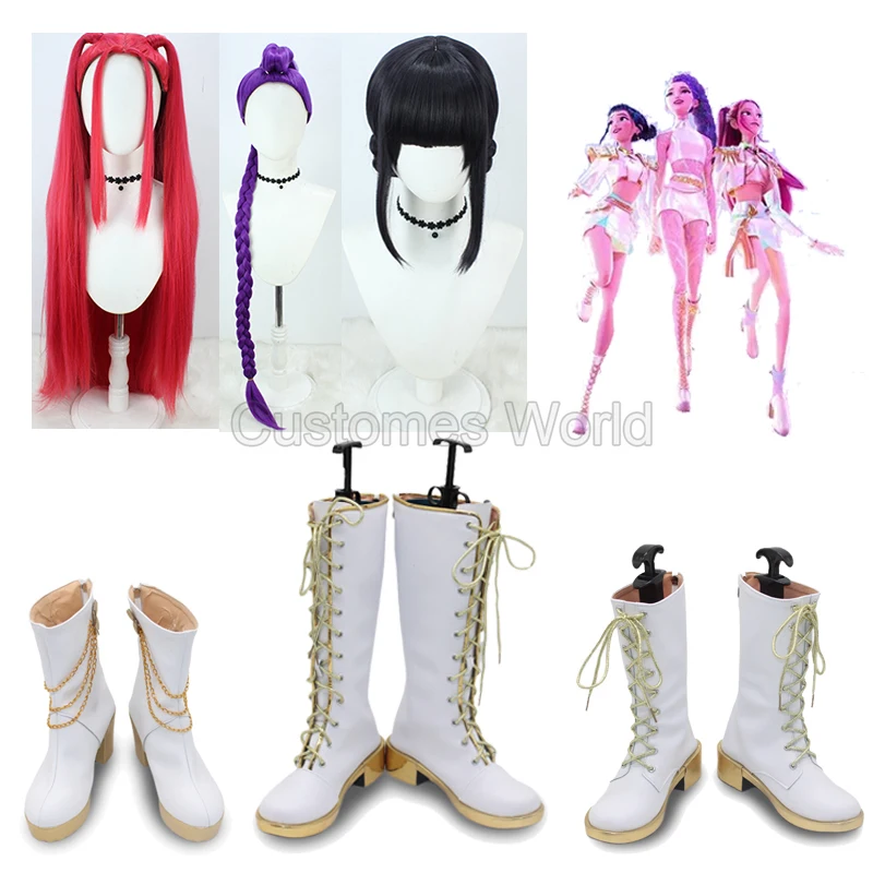 Zoey Costume Kpop Demon Hunters Mira Zoey Rumi Cosplay Costume Shoes Handmade Rumi Costume