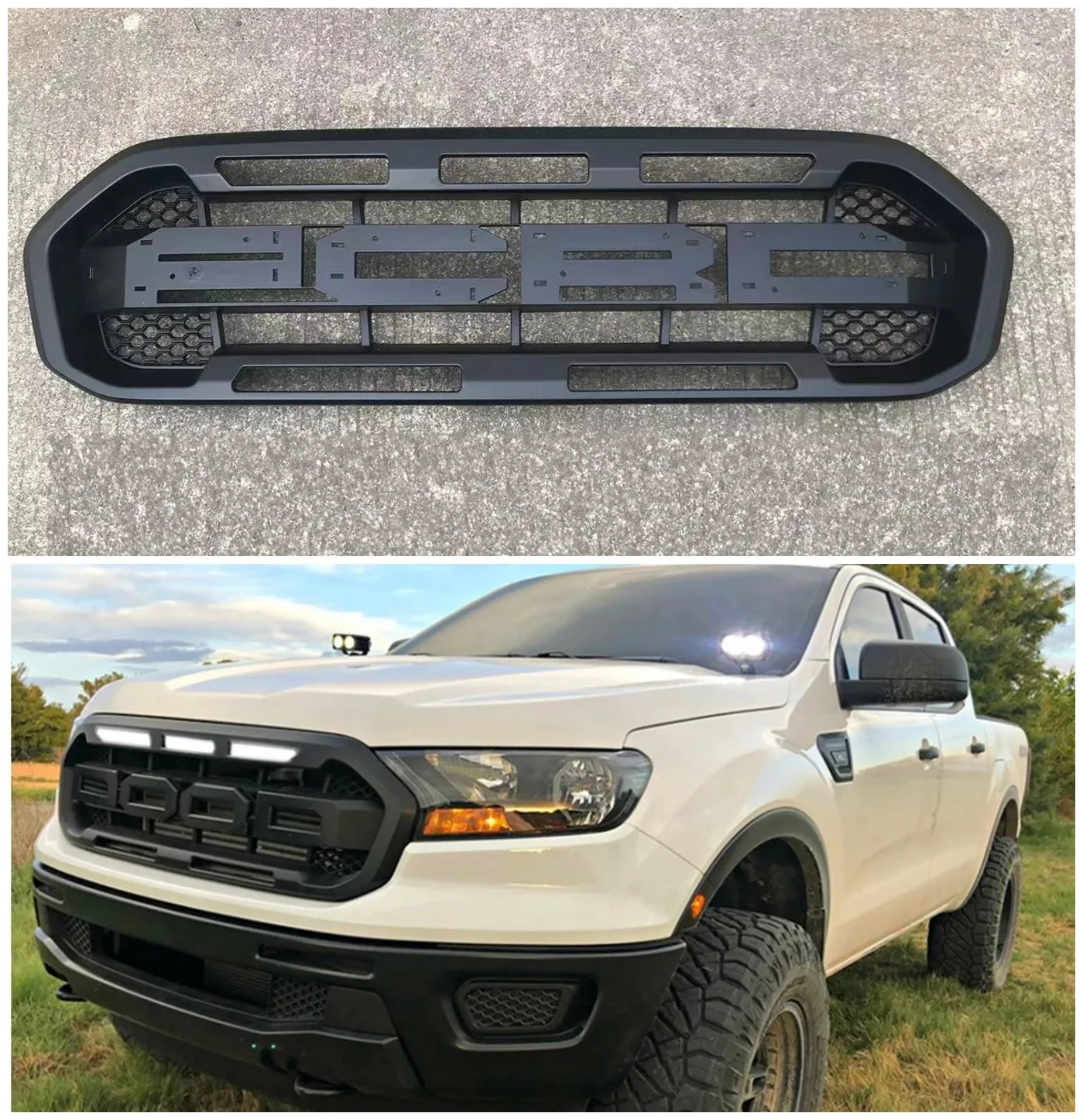 Front-Bumper-Racing-Grill-Mesh-Cover-Radiator-Grille-para-Ranger-Raptor ...