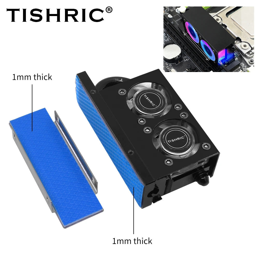 TISHRIC-RGB-SSD-M2-Radiator-With-Fan-7000RPM-Cooling-NVMe-NGFF-M-2-2280 ...