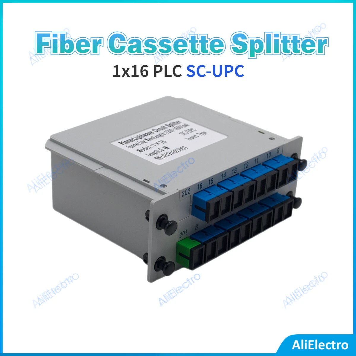 SC UPC PLC 1X16 Splitter Box 1 5PCS FTTH Fiber Optical Planar waveguide ...