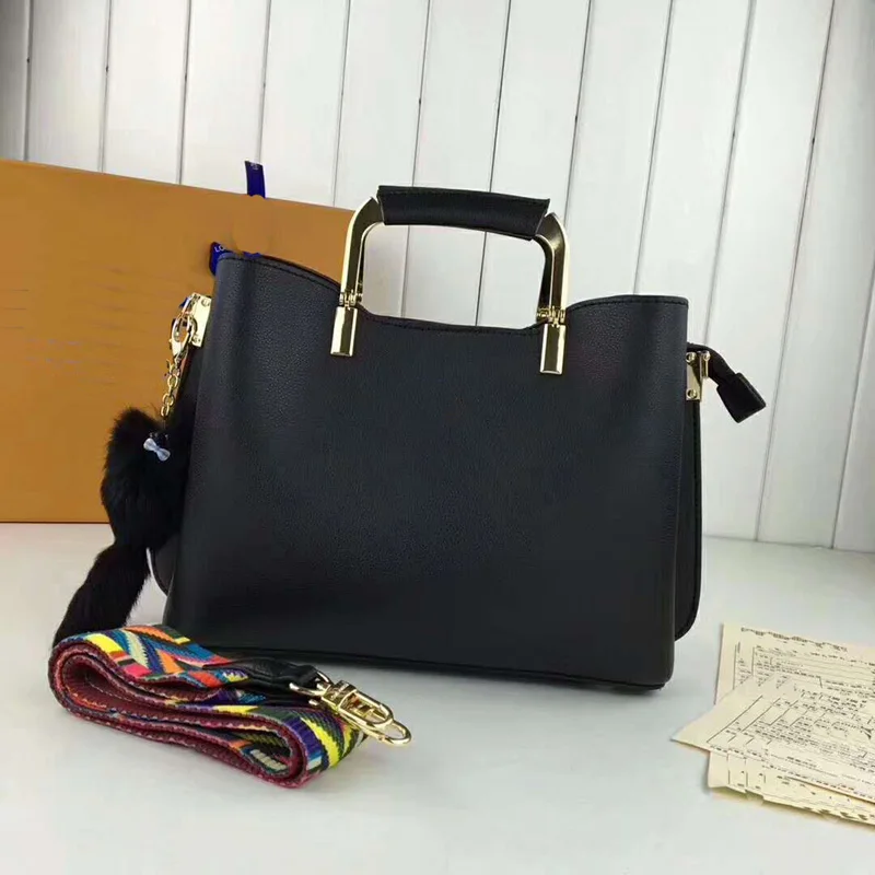 Fashion-Women-Genuine-leather-Shoulder-Bags-Zipper-Solid-Hardware ...