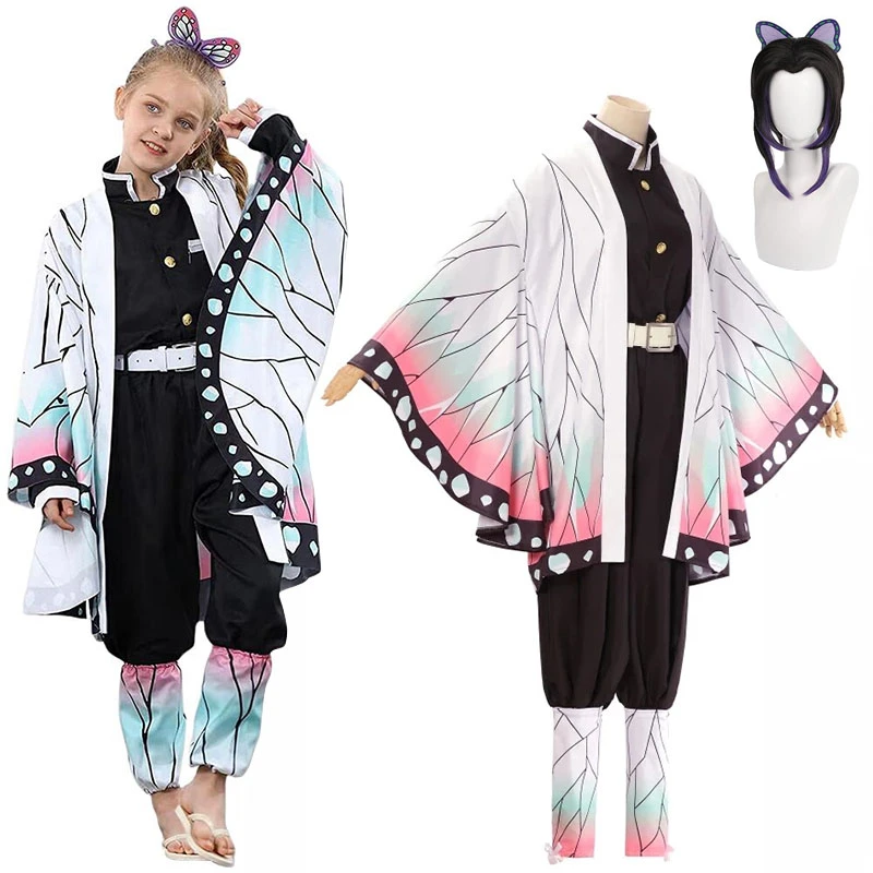 Demon Slayer Kimetsu No Yaiba Kochou Shinobu Anime Cosplay Costume ...