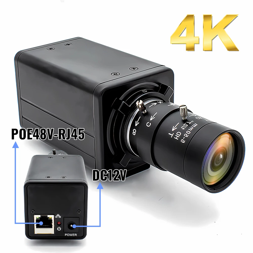 WGWK 4K IP Camera 30FPS POE48V Fixed Focus Zoom Lens Options Industrial ...