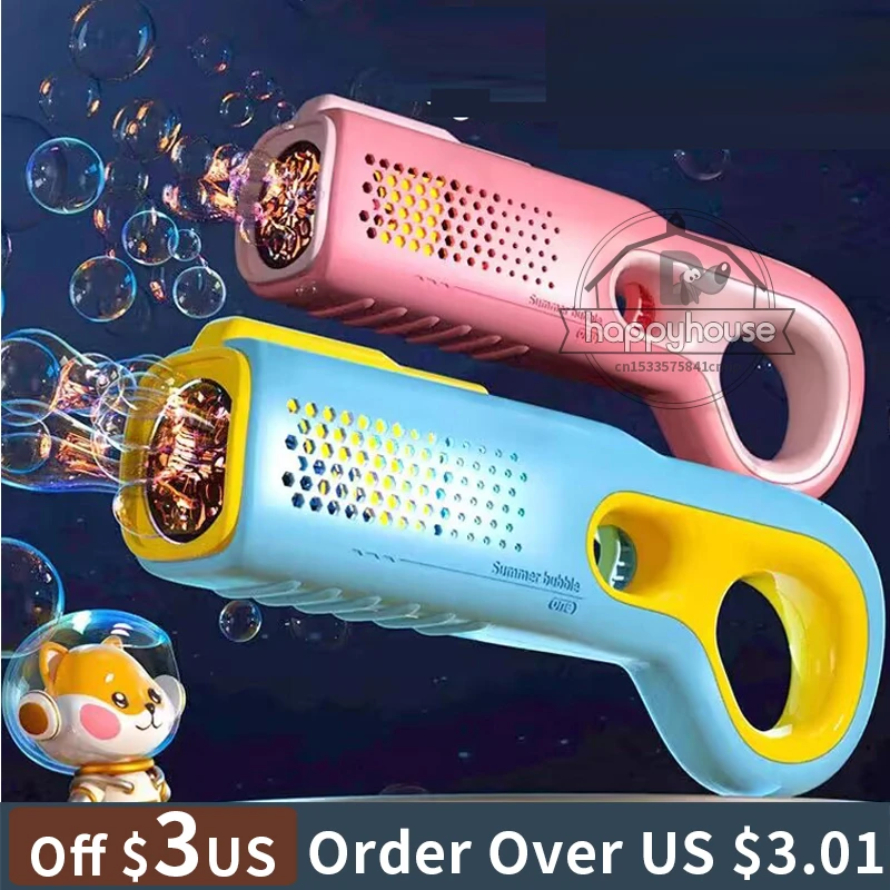 Automatic Bubble Machine for Kids Bubble Gun Rocket Launcher Bubble ...