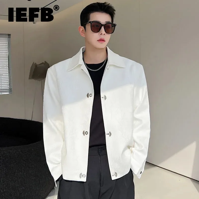 IEFB-Solid-Color-Male-Jackets-Chinese-Style-Turn-down-Collar-Button-Men ...
