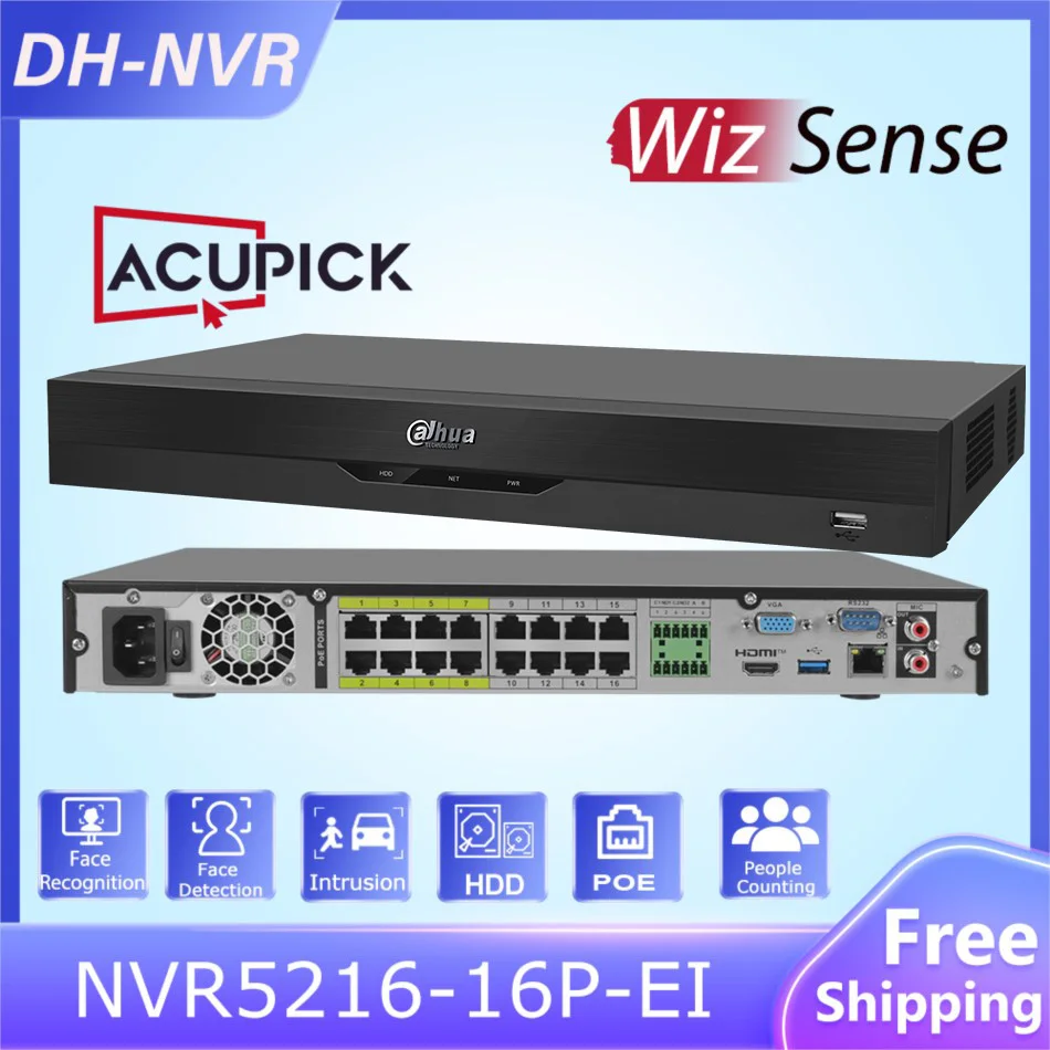 Dahua-16CH-16PoE-2HDDs-WizSense-NVR-NVR5216-16P-EI-AI-by-Camera-Face-Detection-Recognition ...