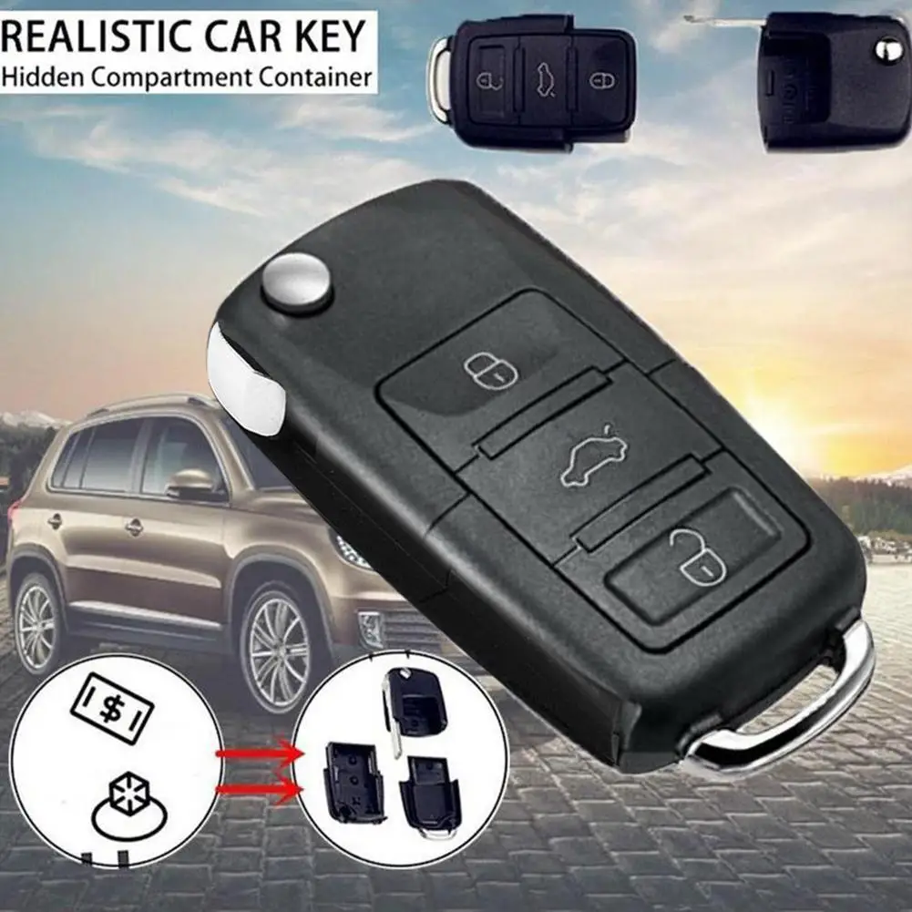 Car Remote Key Flip Folding Key Shell Case For Volkswagen Compartment ...
