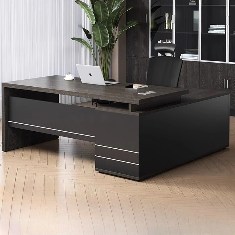 Wooden Boss Table Simple Modern Cabinet Designer Reading Reading Desk ...