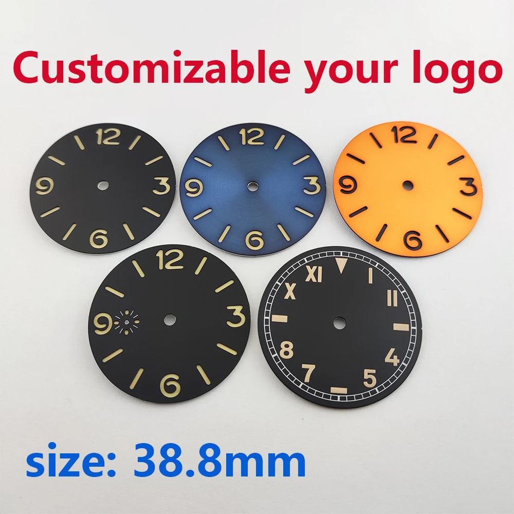 Watch-Dial-38-8mm-Green-Luminous-Sterile-Dial-Custom-Logo-Watch ...