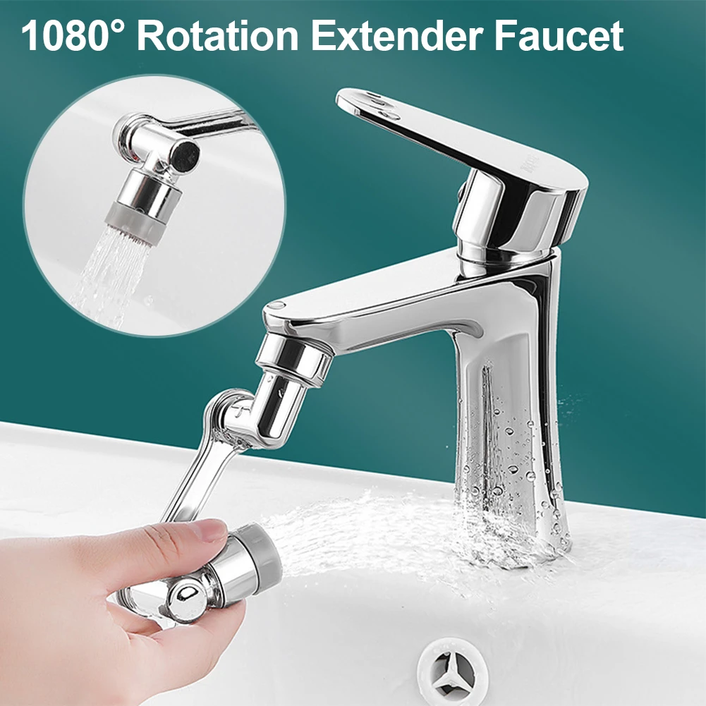 New Universal 1080° Rotation Extender Faucet Aerator Plastic Splash ...