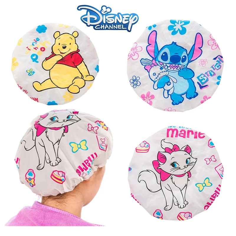 Disney-Winnie-the-Pooh-Stitch-Shower-Cap-Cute-Cartoon-Waterproof-Bath ...