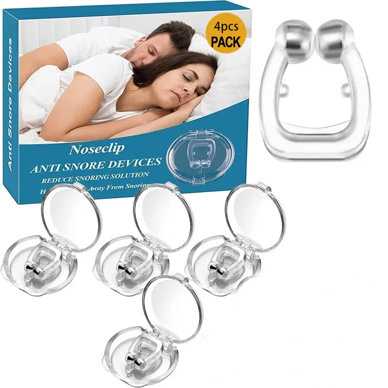 Lot-4pcs-Silicone-Magnetic-Anti-Snoring-Nose-Clip-Snoring-Solution ...