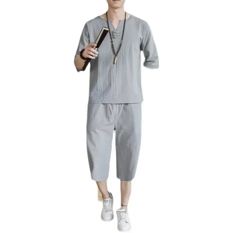 New-Men-s-Thin-Linen-Set-Summer-Chinese-Loose-Size-Cotton-and-Linen-2 ...