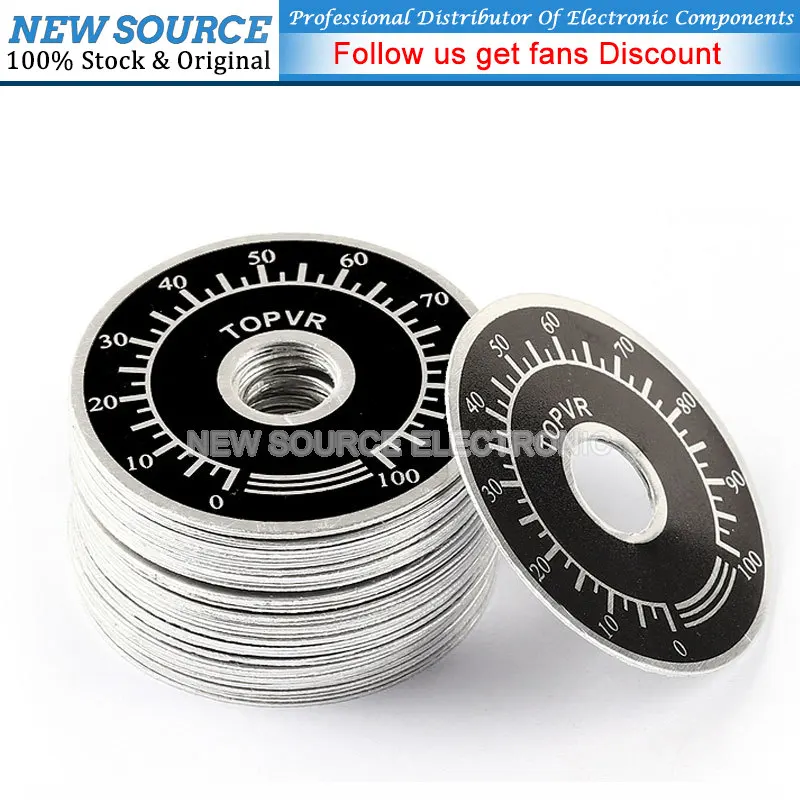 10pcs 0-100 WTH118 Knob Potentiometer Knob Scale Digital Scale Can Be ...