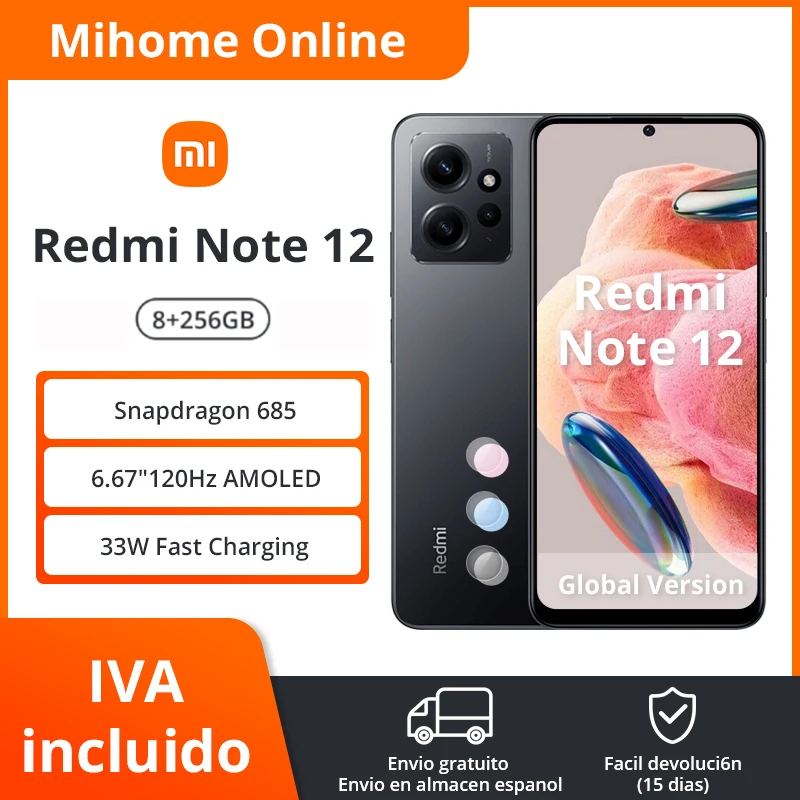Xiaomi-Smartphone-Redmi-Note-12-4G-version-globale-6-Go-128-Go ...