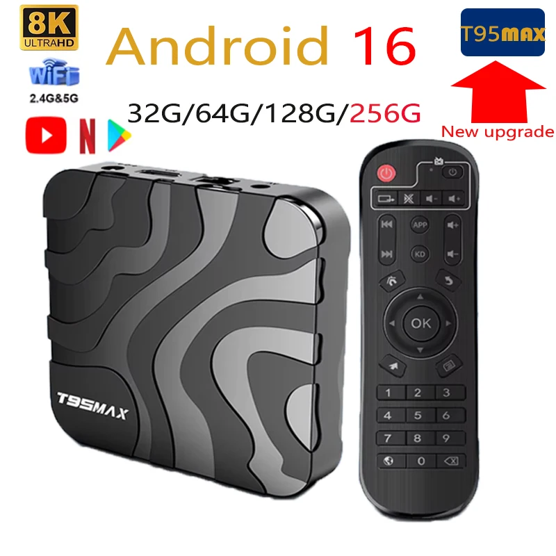 Android 16 Allwinner H618 T95 Max Smart TV Box Global Version Media ...