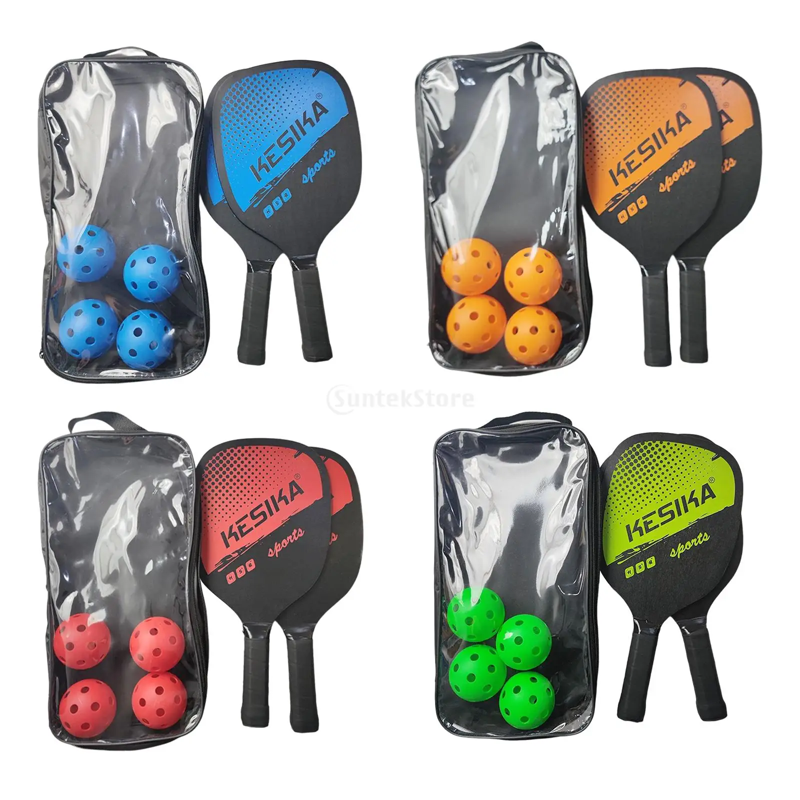 Pickleball Paddle Set Pickleball Rackets Ball Set 2 Rackets 4 ...