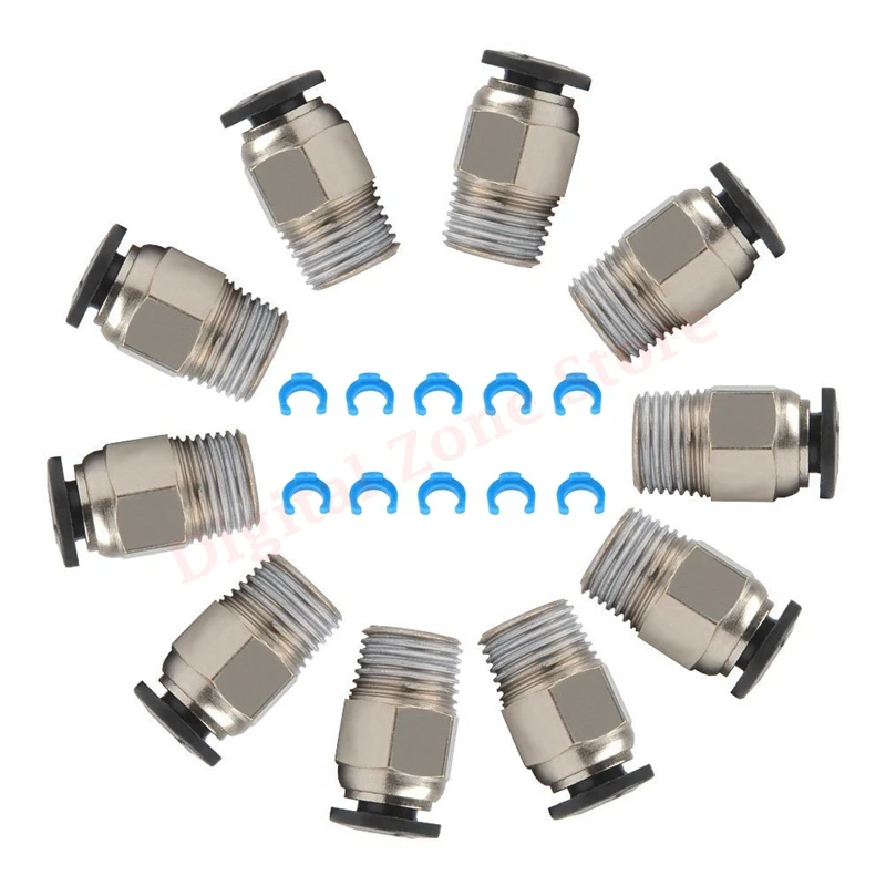 10Pcs-3D-Printer-PC4-M10-Male-Pneumatic-Fitting-PC4-01-for-Ender-3 ...