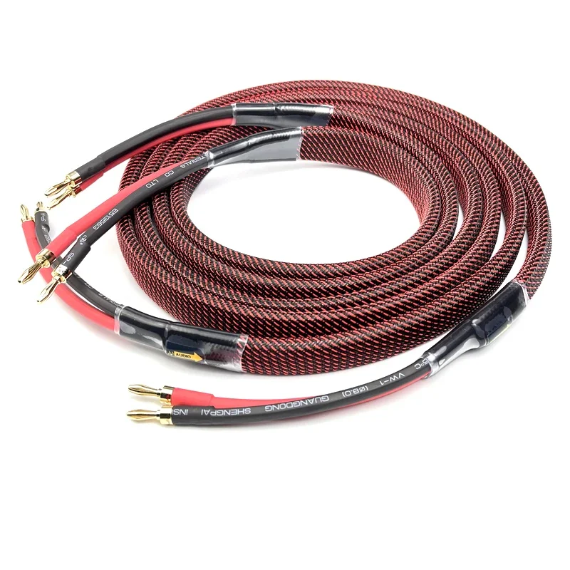 Pair-Hi-end-Van-Den-Hul-Speaker-Cable-Silver-Plated-HiFi-Audio-Line-Red ...