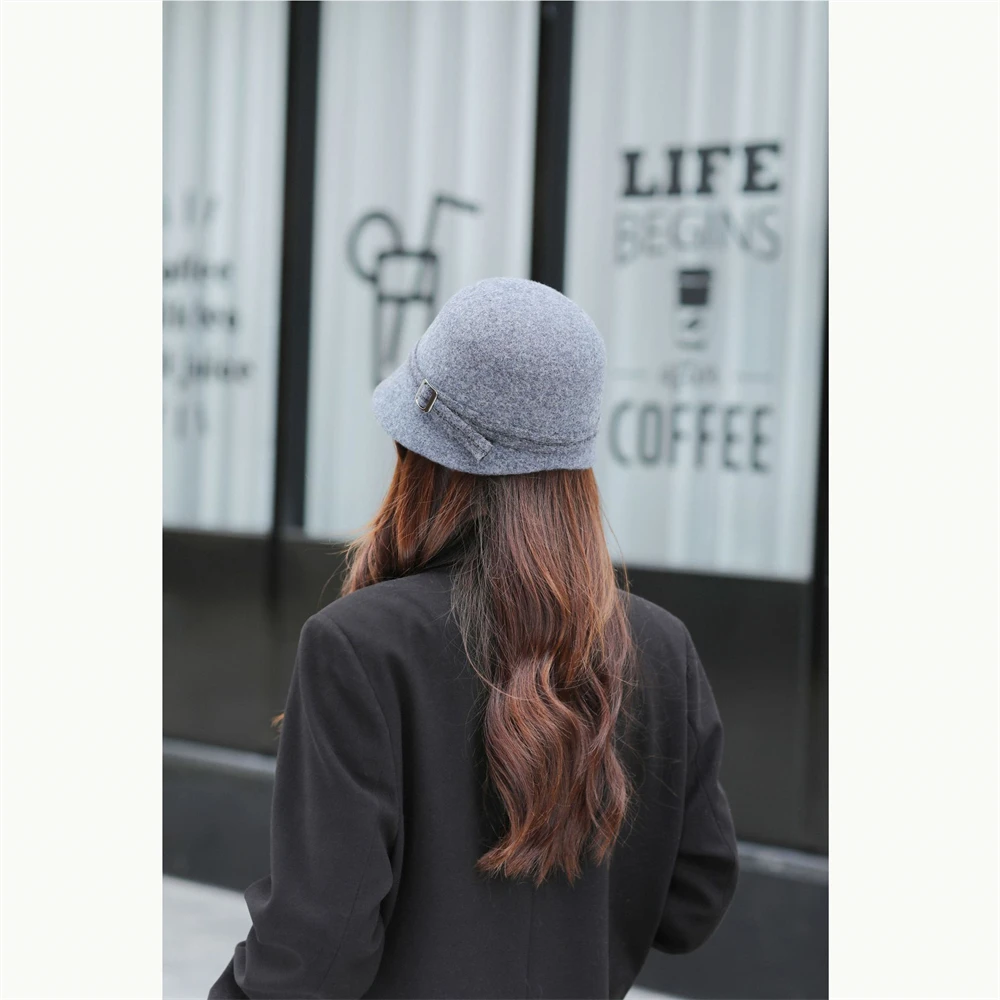 Женская панама с козырьком, винтажная однотонная шапка с широкими ...