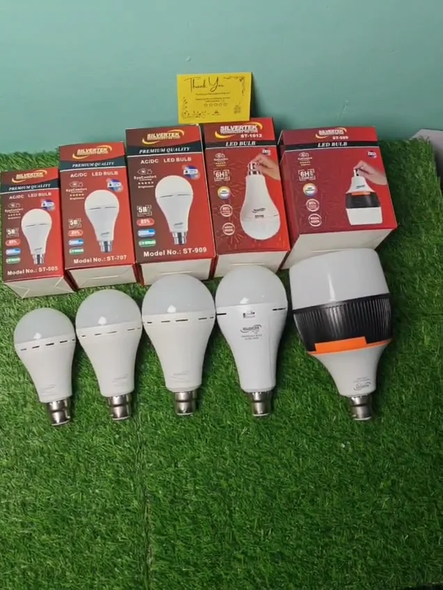 Silvertek Rechargeable Bulb 5W to 30W | AC & DC Light | Long hours backup | Emergency Light ...