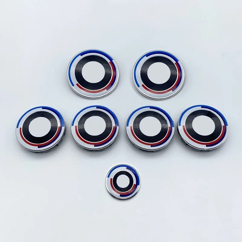 7Pcs Front Hood Emblem For BMW 50th Anniversary Logo 82mm+Rear Badge 74mm+Wheel Hub Cap 68mm ...