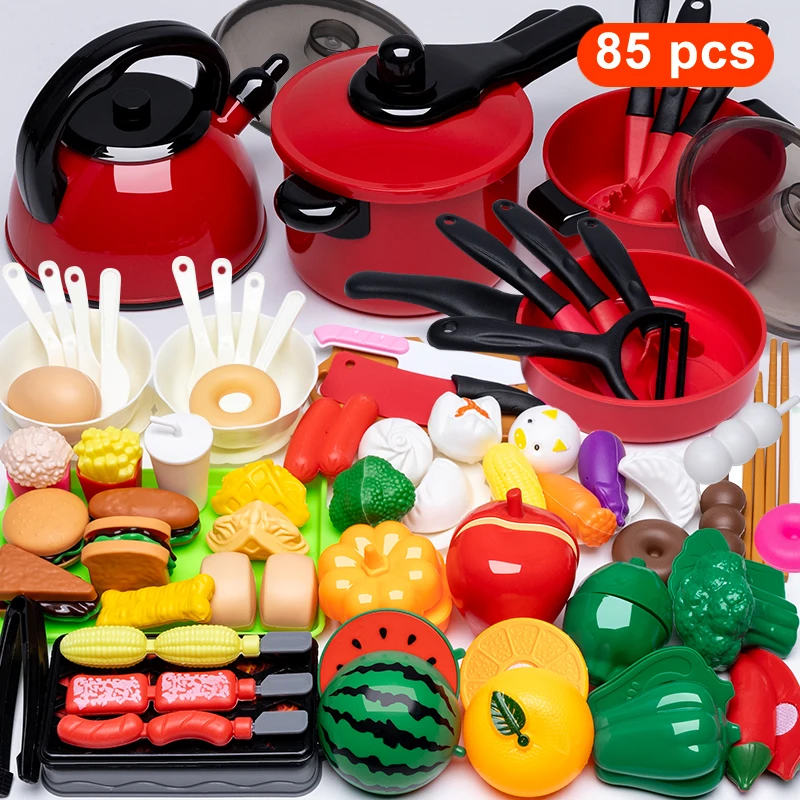 85-Pcs-Children-Kitchen-Toys-Simulation-Kitchen-Toys-Set-Cookware ...