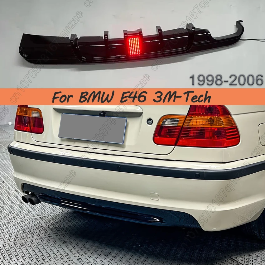 Gloss Black Rear Bumper Diffuser For BMW E46 330d 330i 330ci M-Tech ...