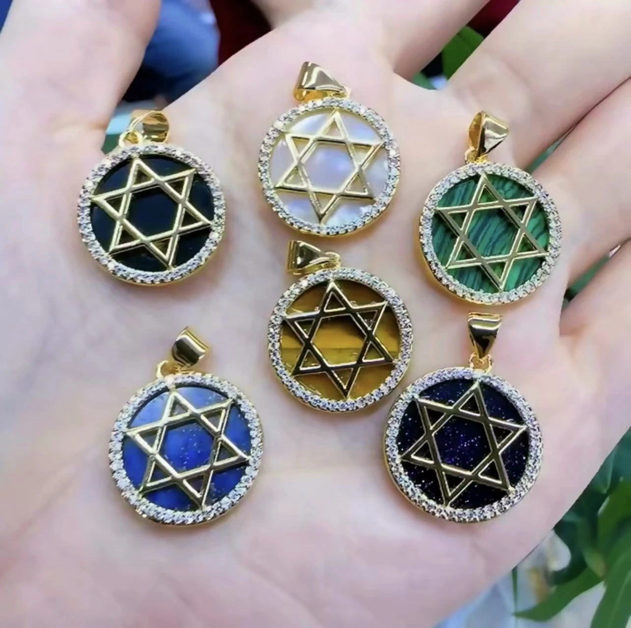 Luxury-Israel-Judaism-Hebrew-Pendant-Accessories-Jewish-Ethnic-Star-Of ...