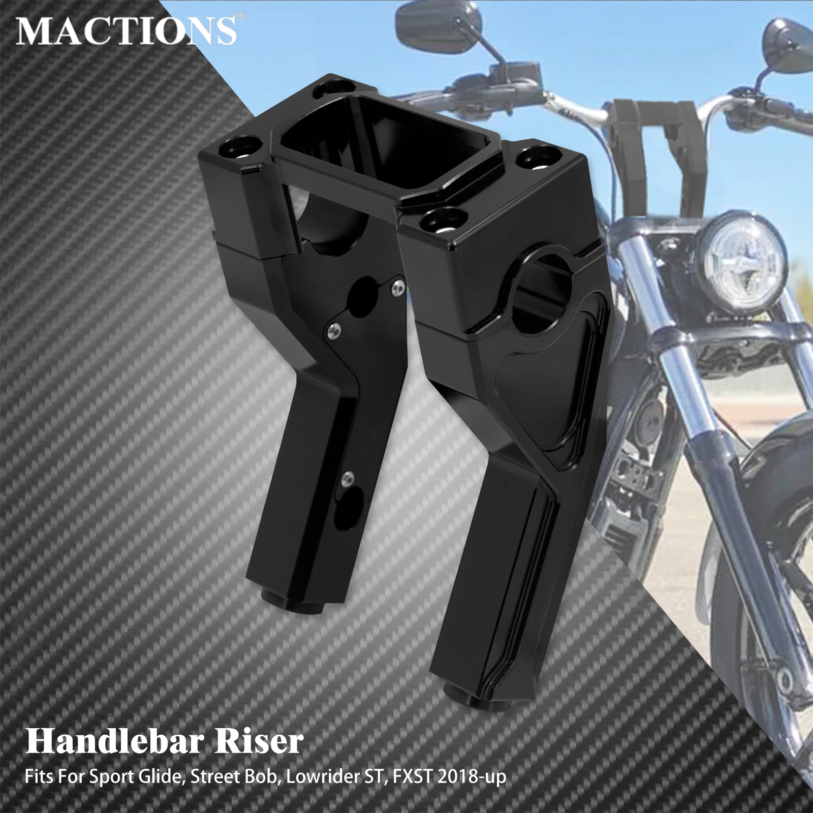 Motorcycle-Handlebar-Risers-6-Handle-Bar-Clamp-For-Harley-Softail-Sport ...