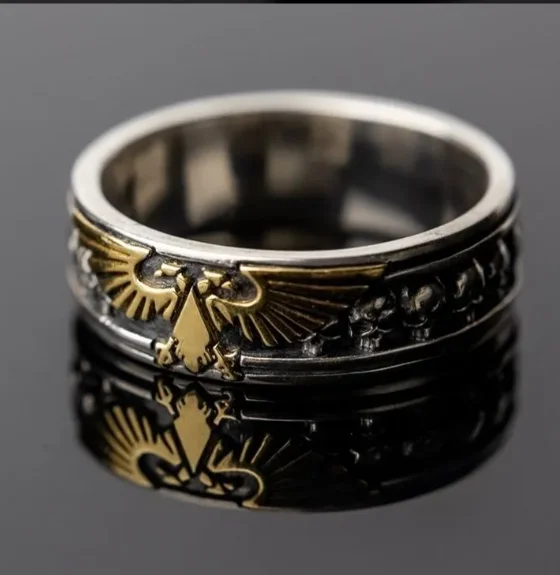 Vintage-Two-Tone-Eagle-Adjustable-Ring-for-Men-Women-Opening-Finger ...