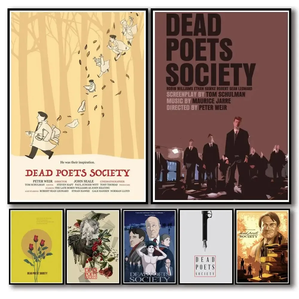 Movie-Dead-Poets-Society-Canvas-Painting-Artwork-Fancy-Wall-for-Coffee ...