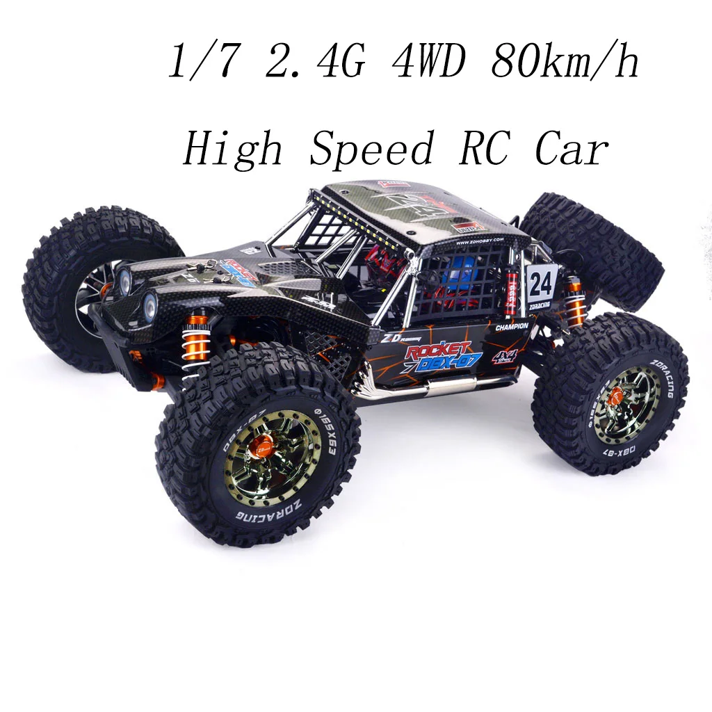ZD Racing DBX-07 RC Car 1/7 2.4G 4WD 80km/h High Speed Brushless RTR ...