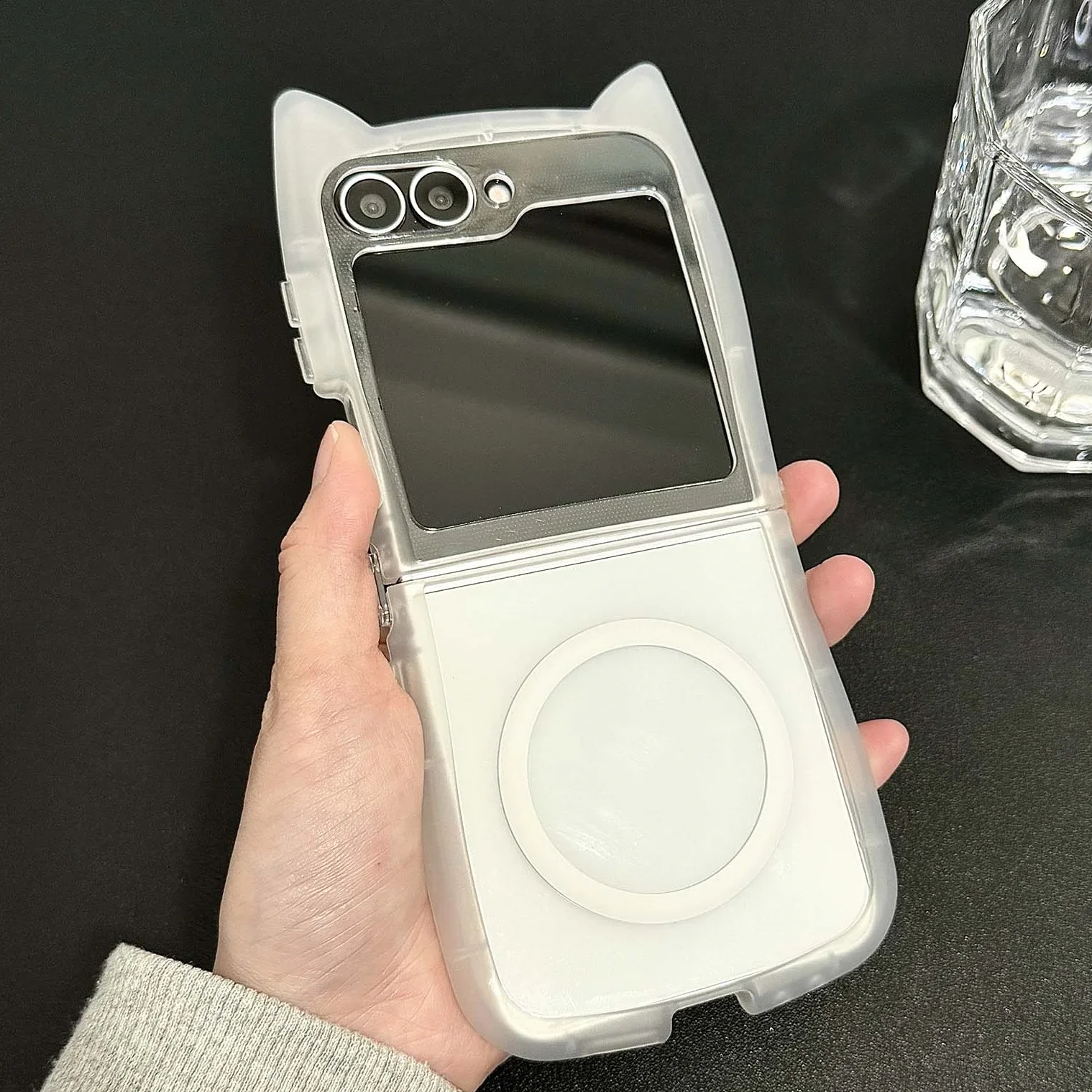 Cute-Cat-Ear-Case-For-Samsung-Z-Flip-6-Flip-5-Wireless-Charge-Magsafe ...