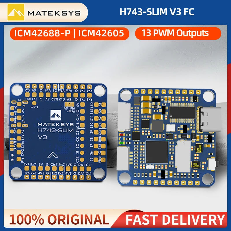 MATEK-Mateksys-H743-SLIM-V3-Flight-Controller-FC-Dual-Gyroscopes-Built ...