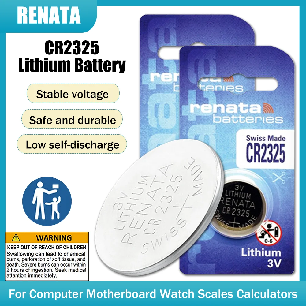 2pcs 100% Original Brand New Renata Cr2325 Cr 2325 Br2325 Ecr2325 3v ...